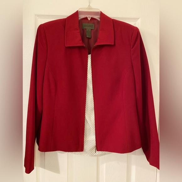 Jackets & Coats | Red Blazer With Zipper | Poshmark